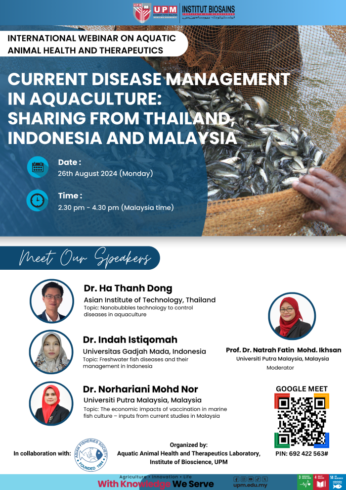 Invitation To International Webinar On Aquatic Animal Health And